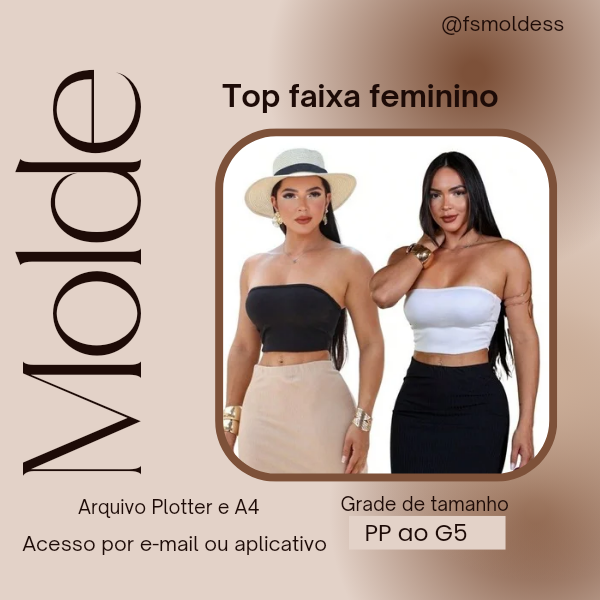 Molde top faixa feminino - Franciele Souza | Hotmart