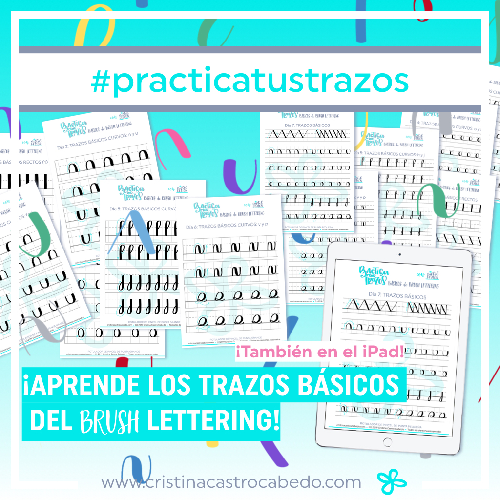TALLER PRACTICA TUS TRAZOS BÁSICOS DE BRUSH LETTERING - Cristina Ca...