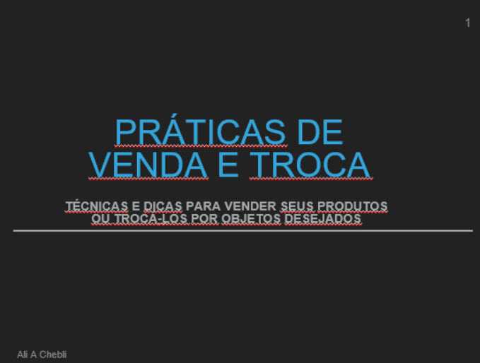 Práticas de venda e troca