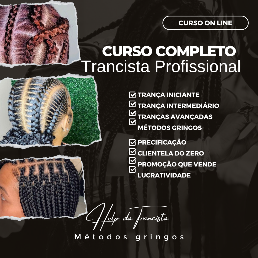 Curso Completo de Trancista - Help da Trancista - Ana Maria | Hotmart