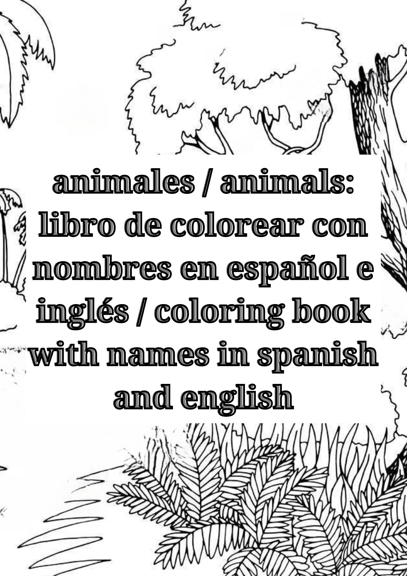 animales animals libro de colorear con nombres en español e inglés...