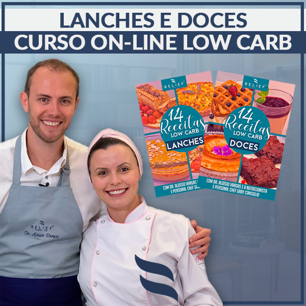 Curso Online de Lanches Low Carb + E-book com 10 receitas extras + Curso Online de Doces Low ...