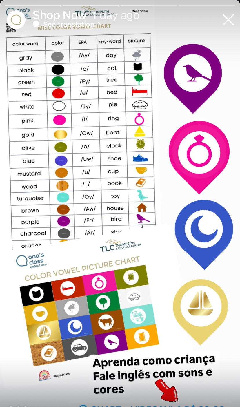 MISC COLOR VOWEL CHART - Ana Campello | Hotmart