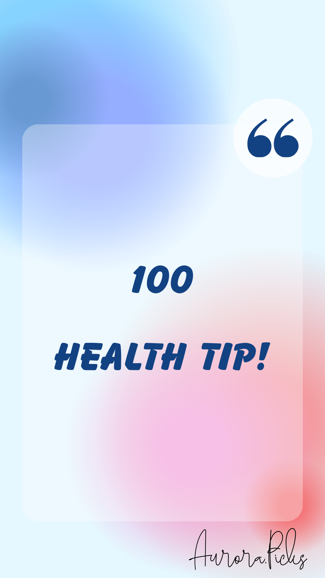 100 health tips