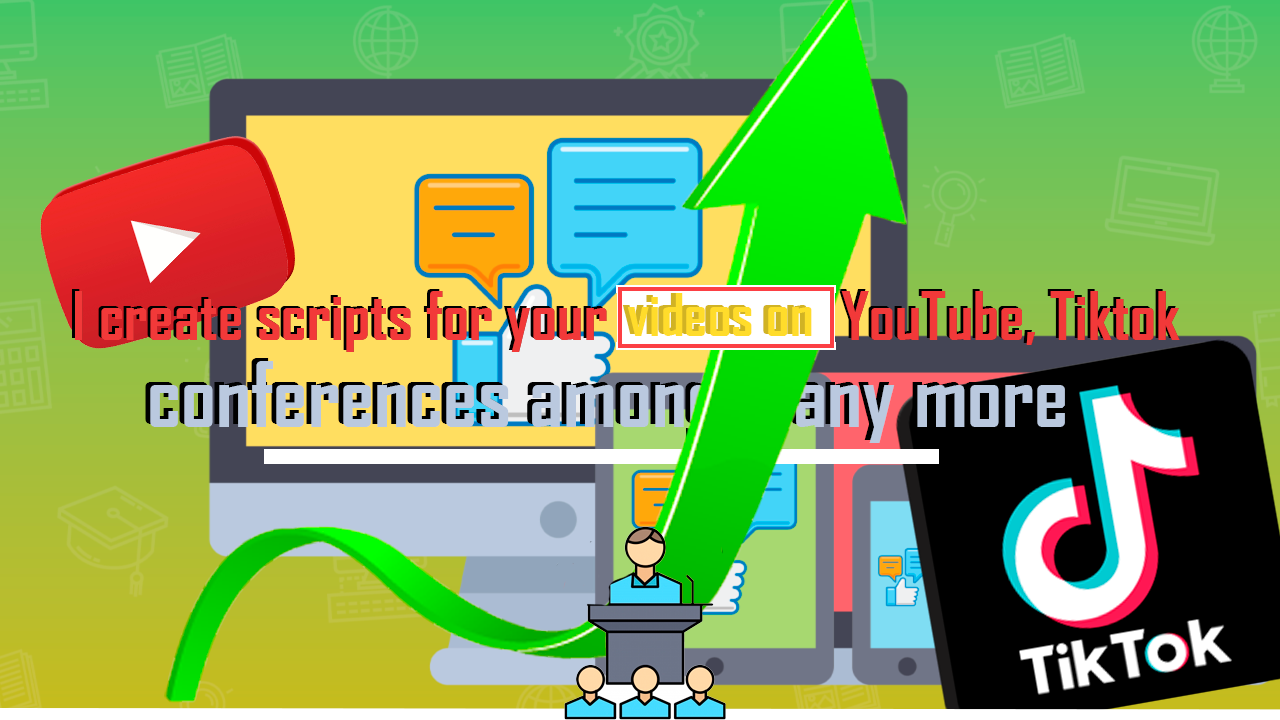 I create scripts for your videos on YouTube, Tiktok, conferences among ...