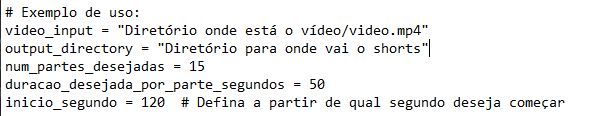 Script em python para criação de shorts - rafael rocha | Hotmart