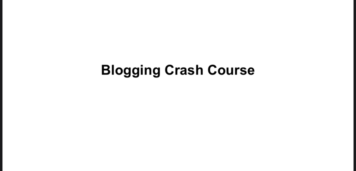 Blogging Crash Course - Câmia | Hotmart