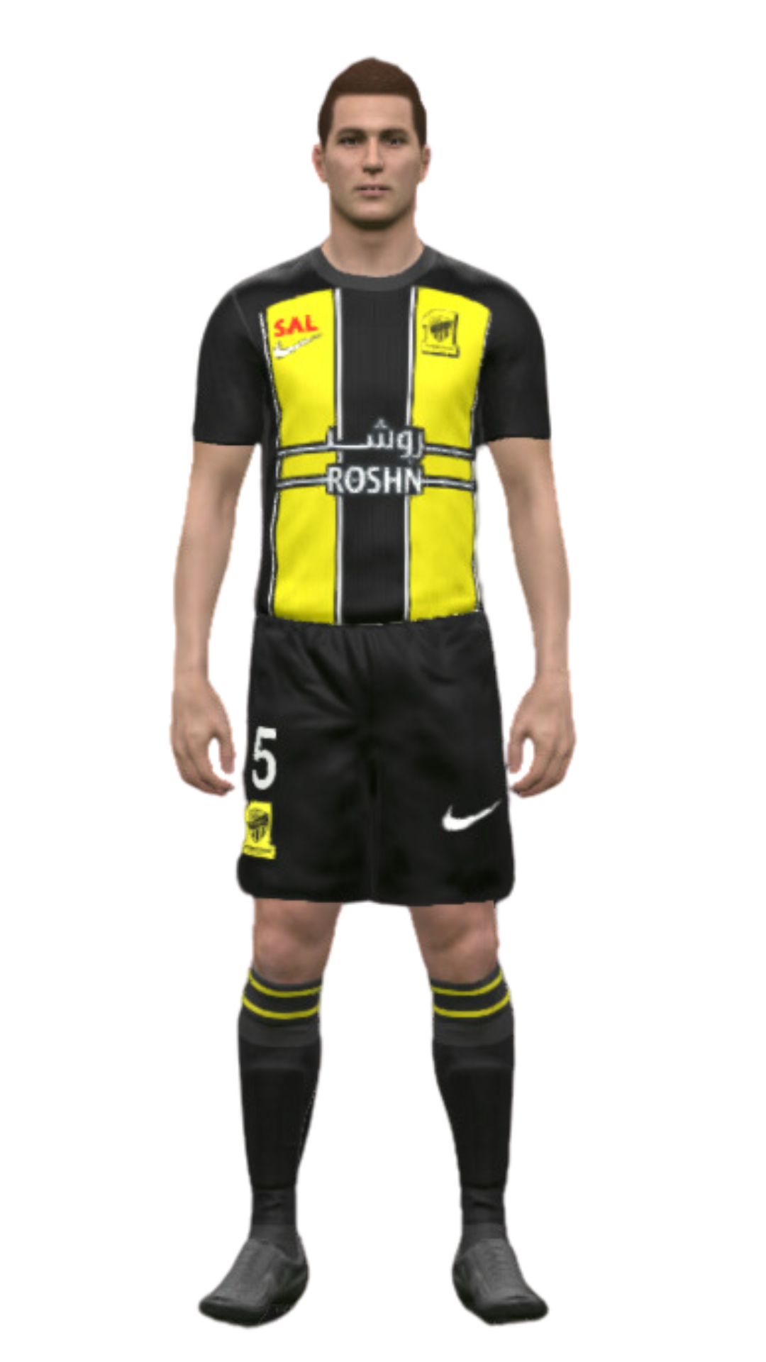 Uniforme 1 do Al Ittihad 2023 para PES 2018 Ps3 - Felipe Douglas