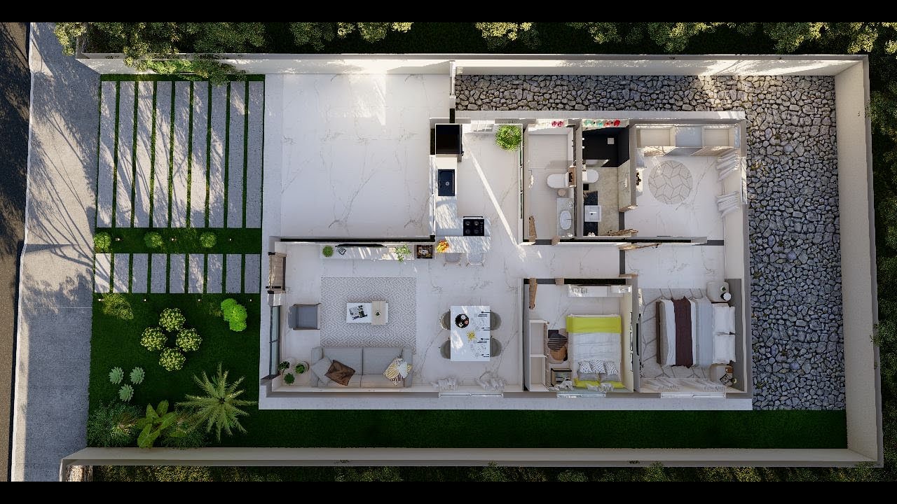 PLANTA BAIXA CASA 1 SUÍTE COM CLOSET E 1 QUARTO TERRENO 10X20 - No...