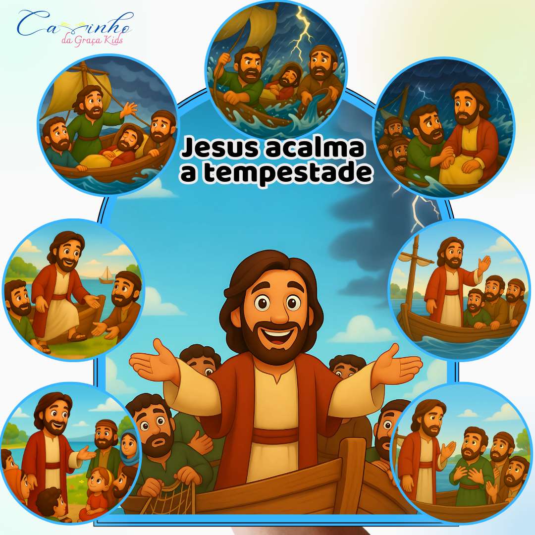 Luva de História - Jesus Acalma a Tempestade - Tatiane Fietz da Sil...