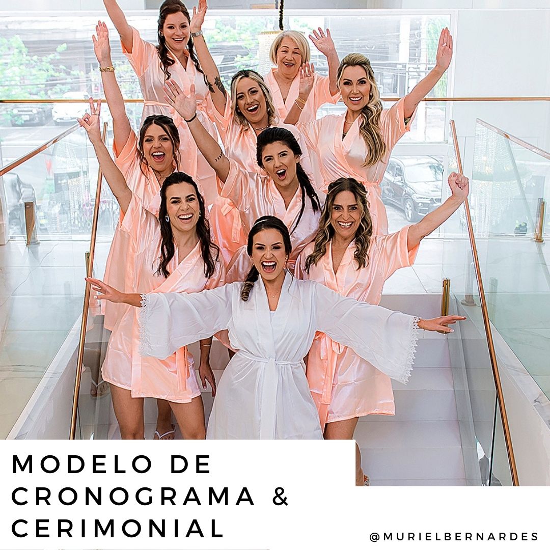Cronograma e Cerimonial de Eventos - Muriel Bernardes | Hotmart