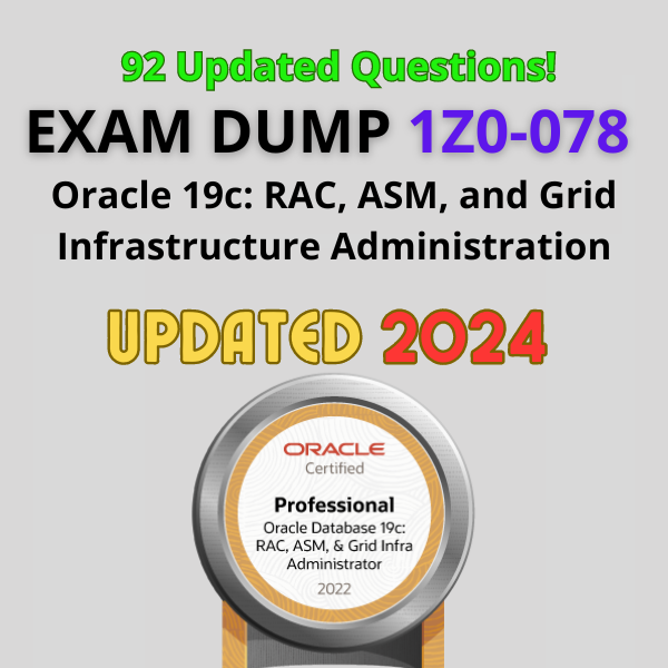 Exam Dump 1Z0-078 - Reviewed By an Oracle Specialist