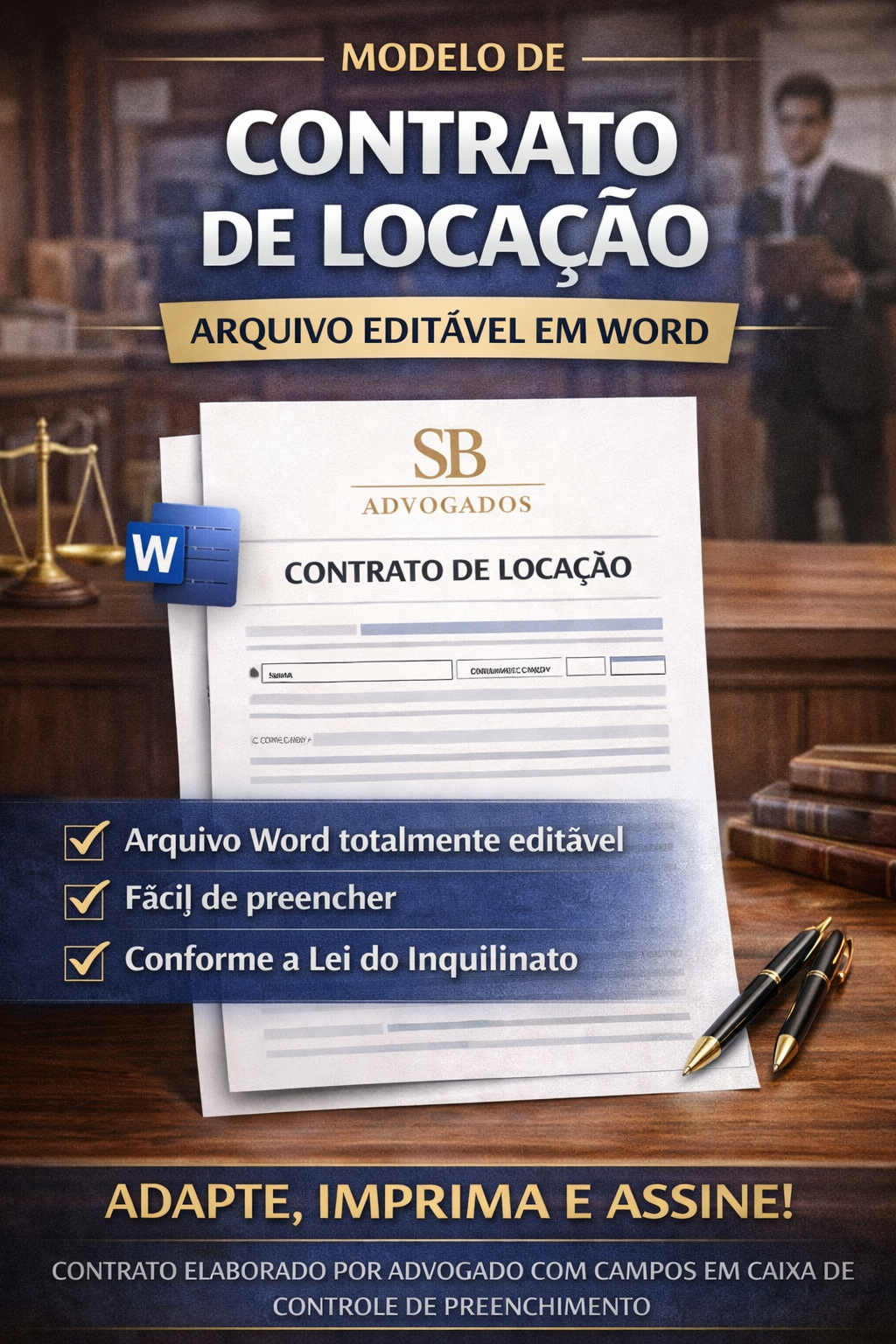 MODELO DE CONTRATO DE LOCAÇÃO — ARQUIVO EDITÁVEL EM WORD - AdvogMai...