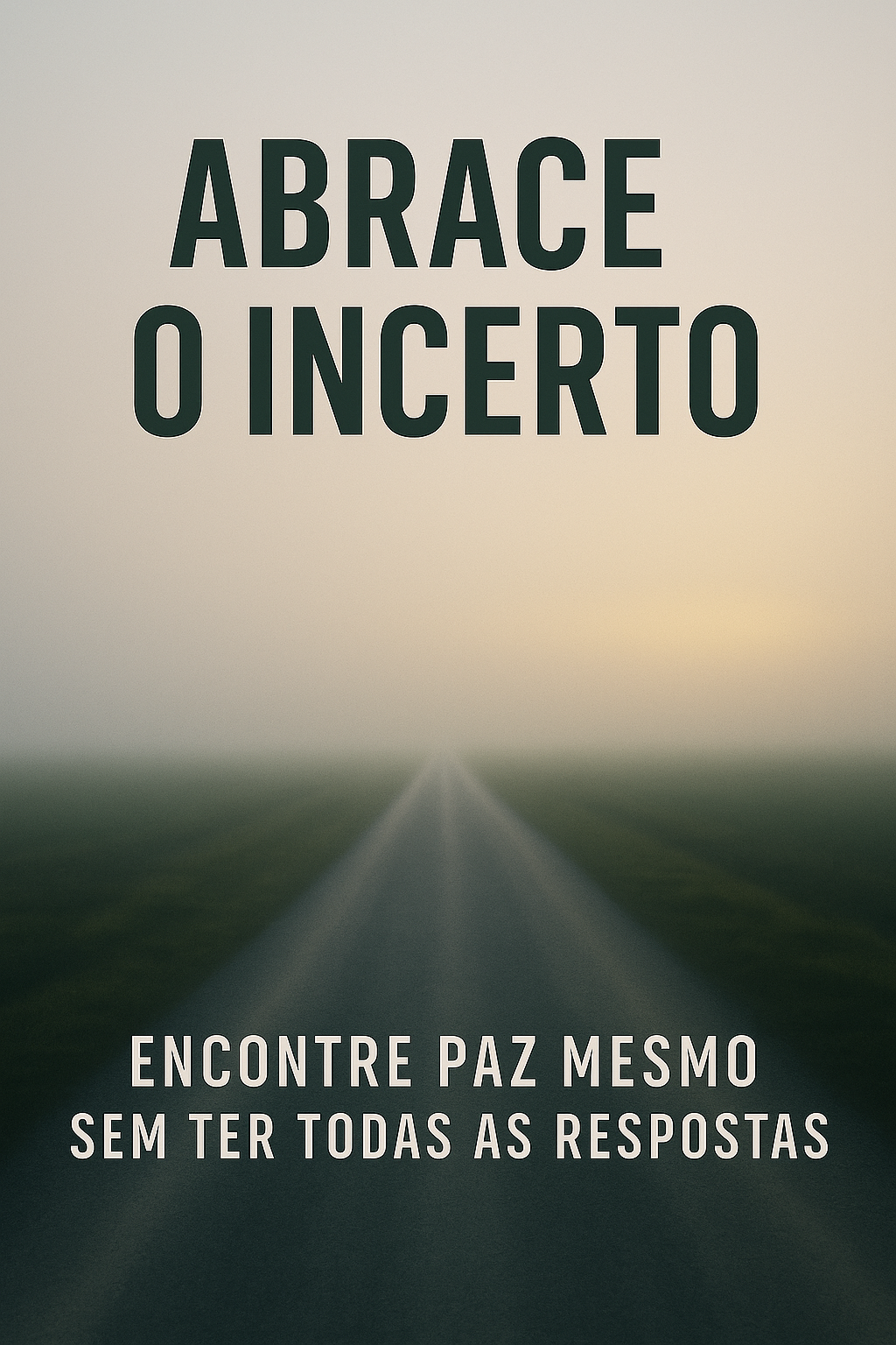 ABRACE O INCERTO - ENCONTRE PAZ MESMO SEM TER TODAS AS RESPOSTAS