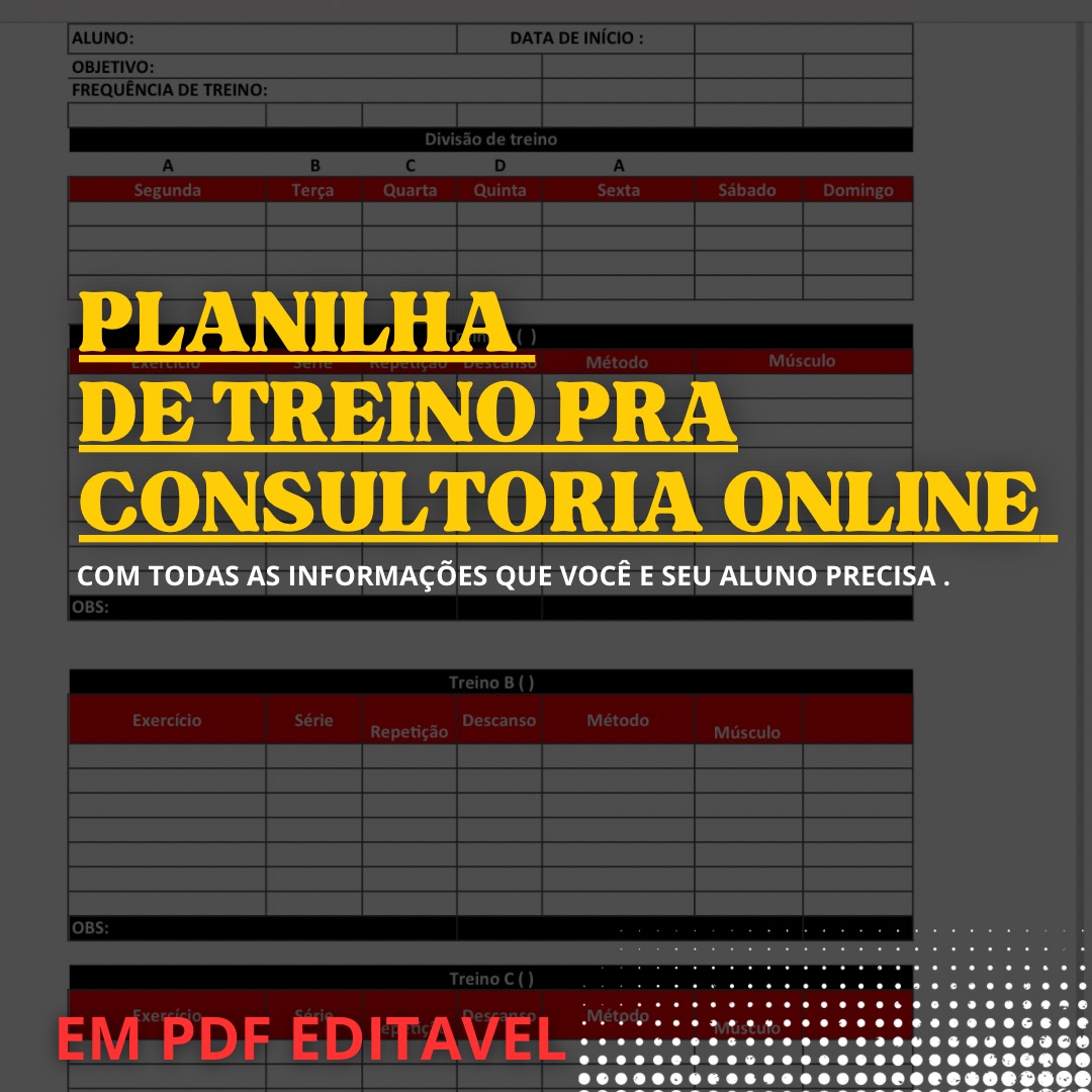 Planilha de treino pra consultoria online - Victor Gabriel Dos San...