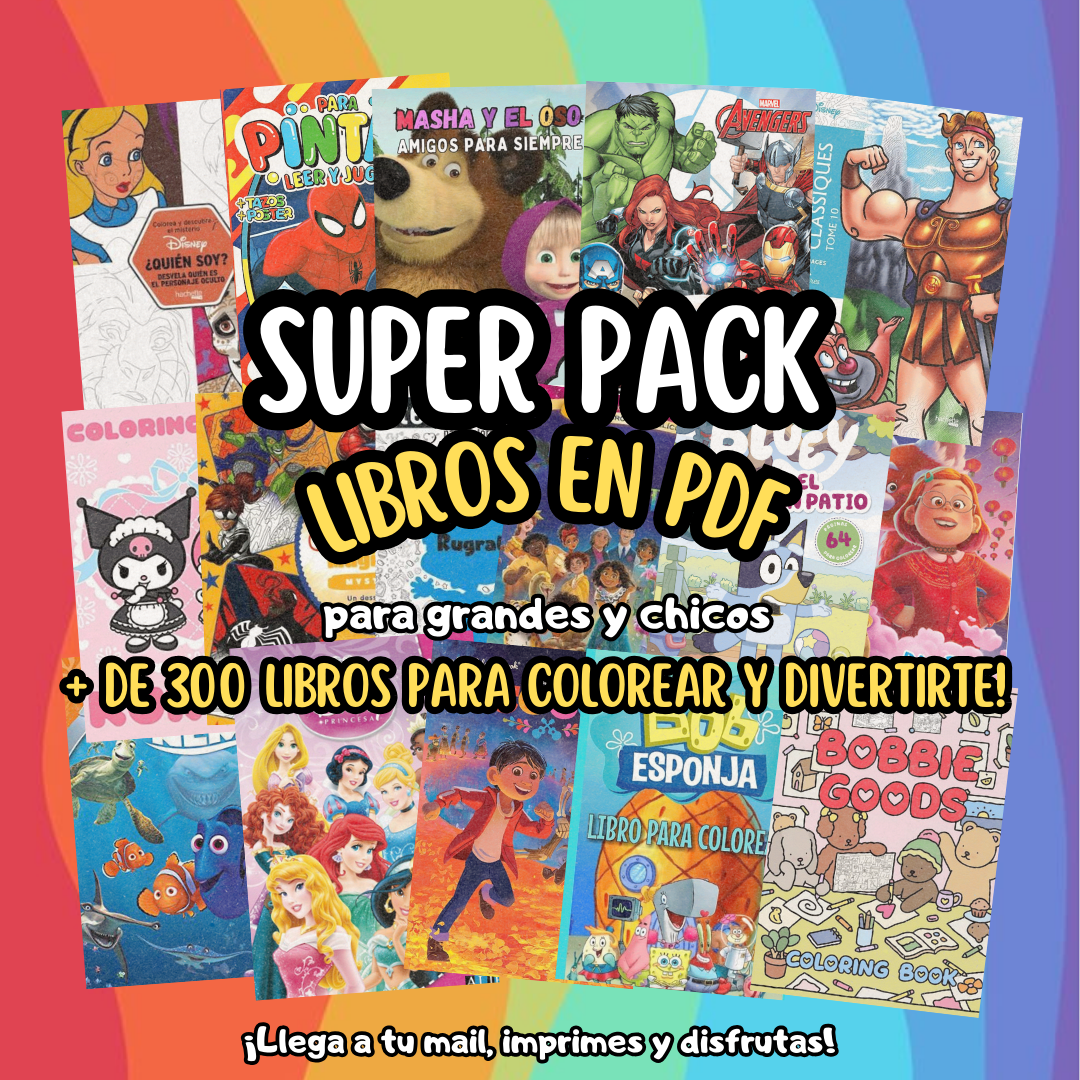 Super pack: Libros para colorear en PDF