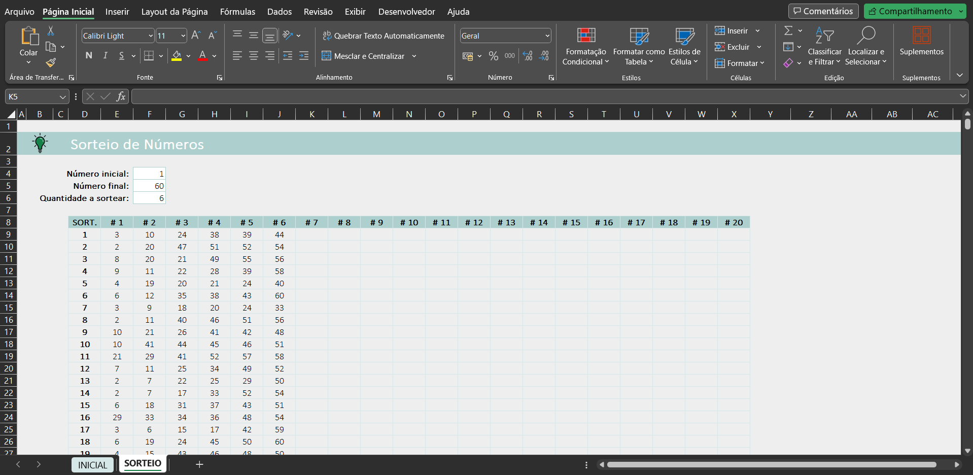 Planilha Sorteio Rápido - Roberto Sardinha Junior | Hotmart