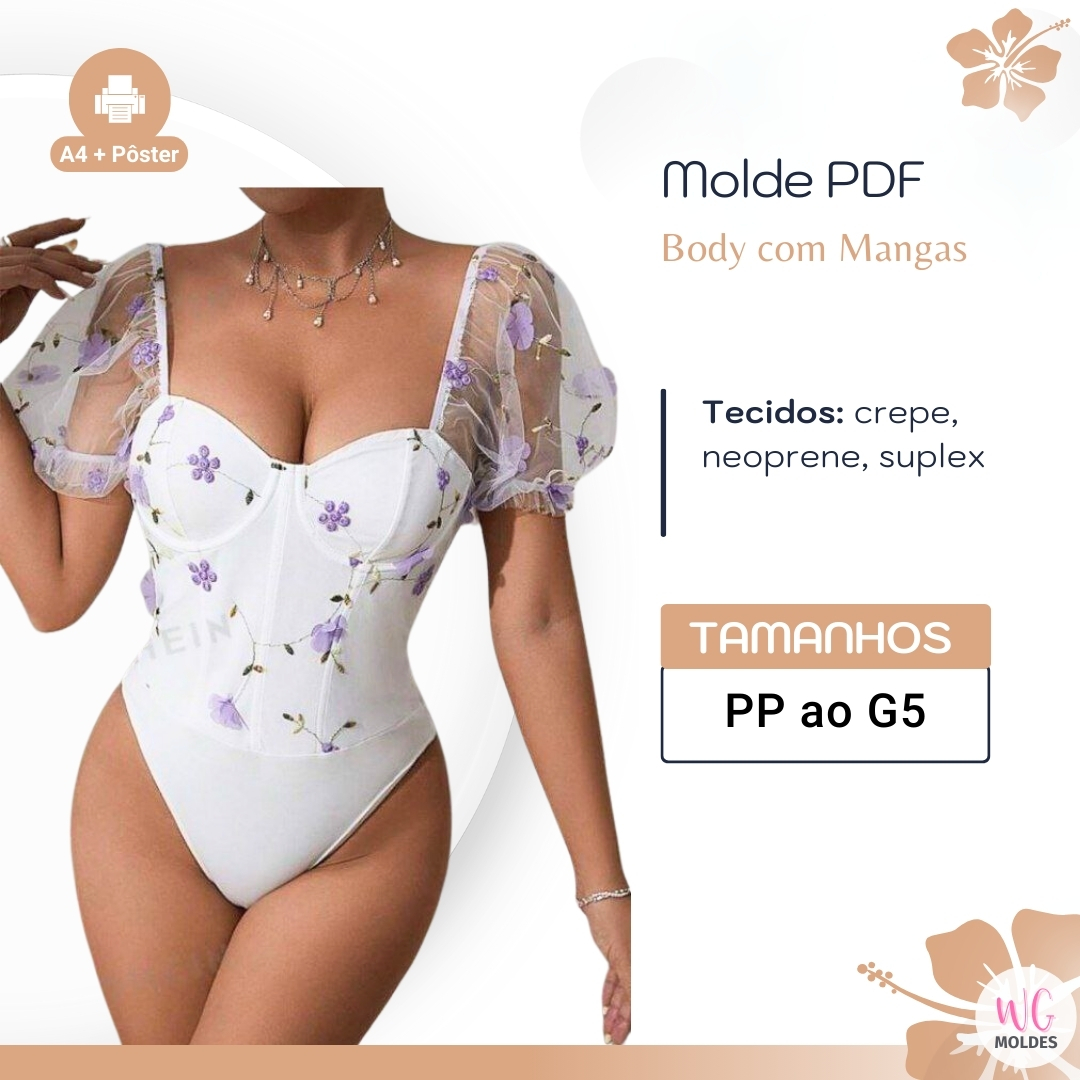 MOLDE BODY COM MANGAS - Moldes WG | Hotmart