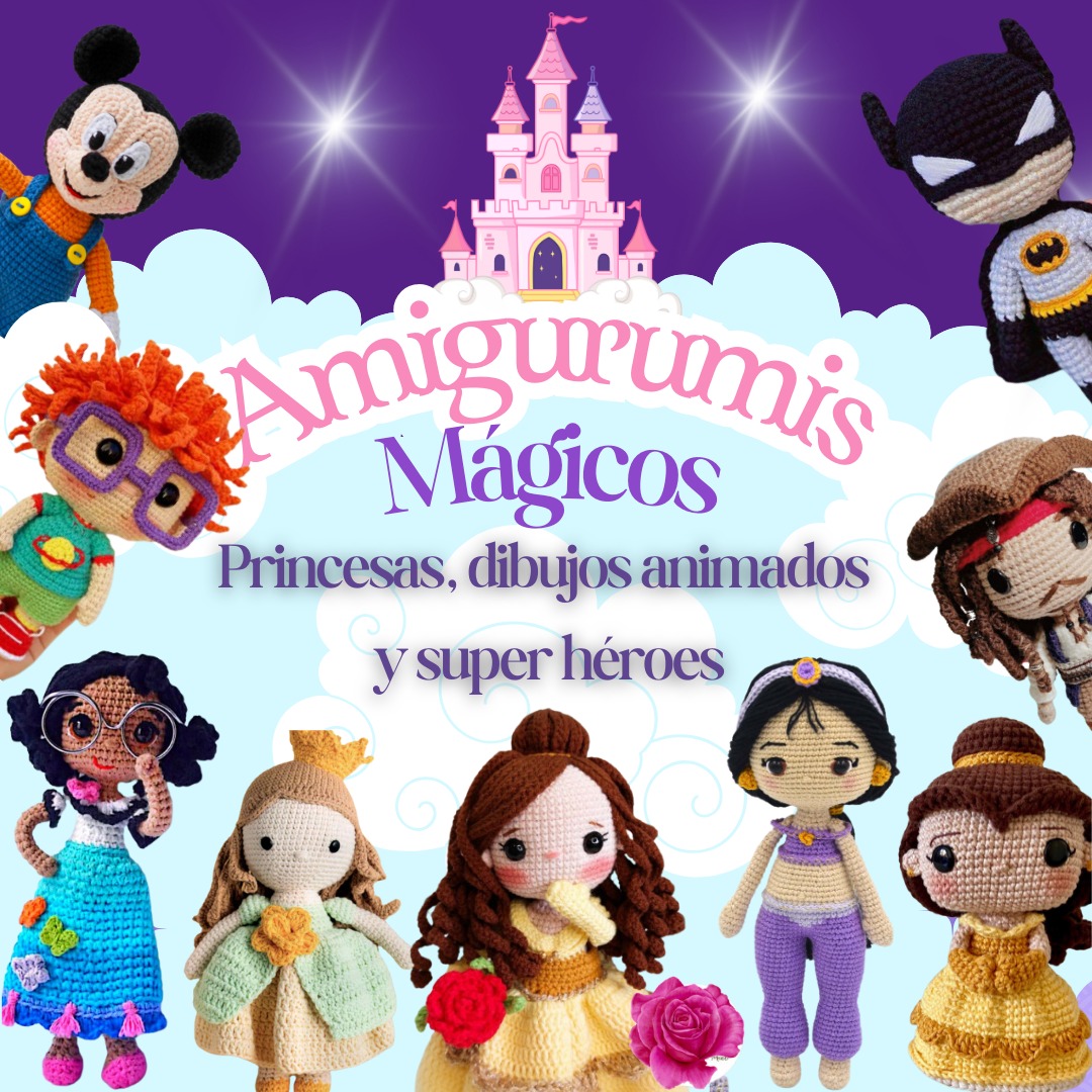 +300 patrones de amigurumis magicos de princesas, dibujos animados y ...