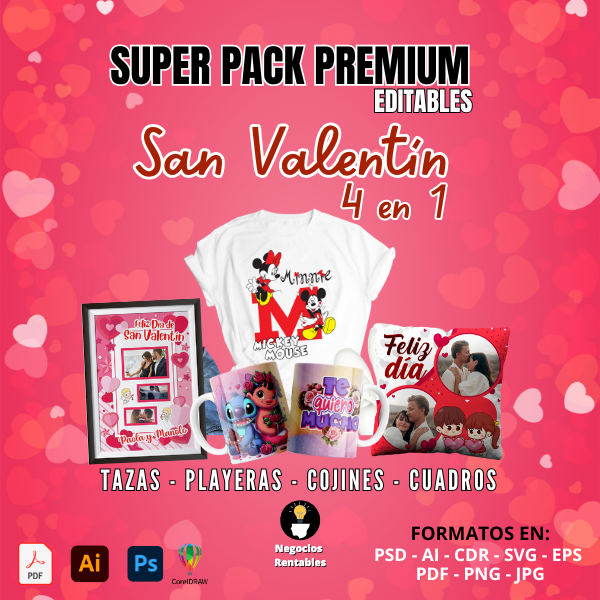 SUPER PACK PREMIUM SAN VALENTIN 4 EN 1