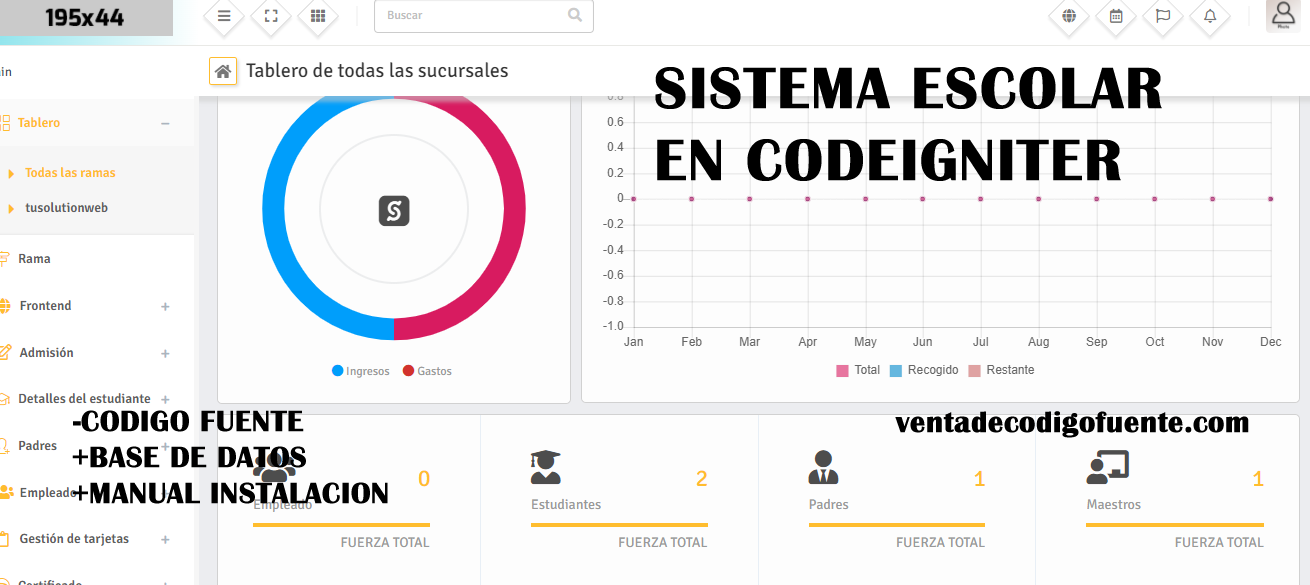 sistema de gestion escolar en php mysql codeigniter - tusolutionweb...