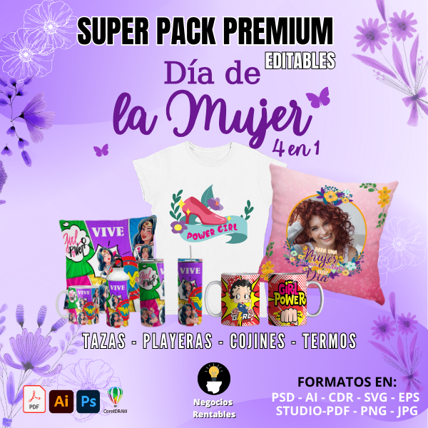 SUPER PACK PREMIUM DIA DE LA MUJER 4 EN 1