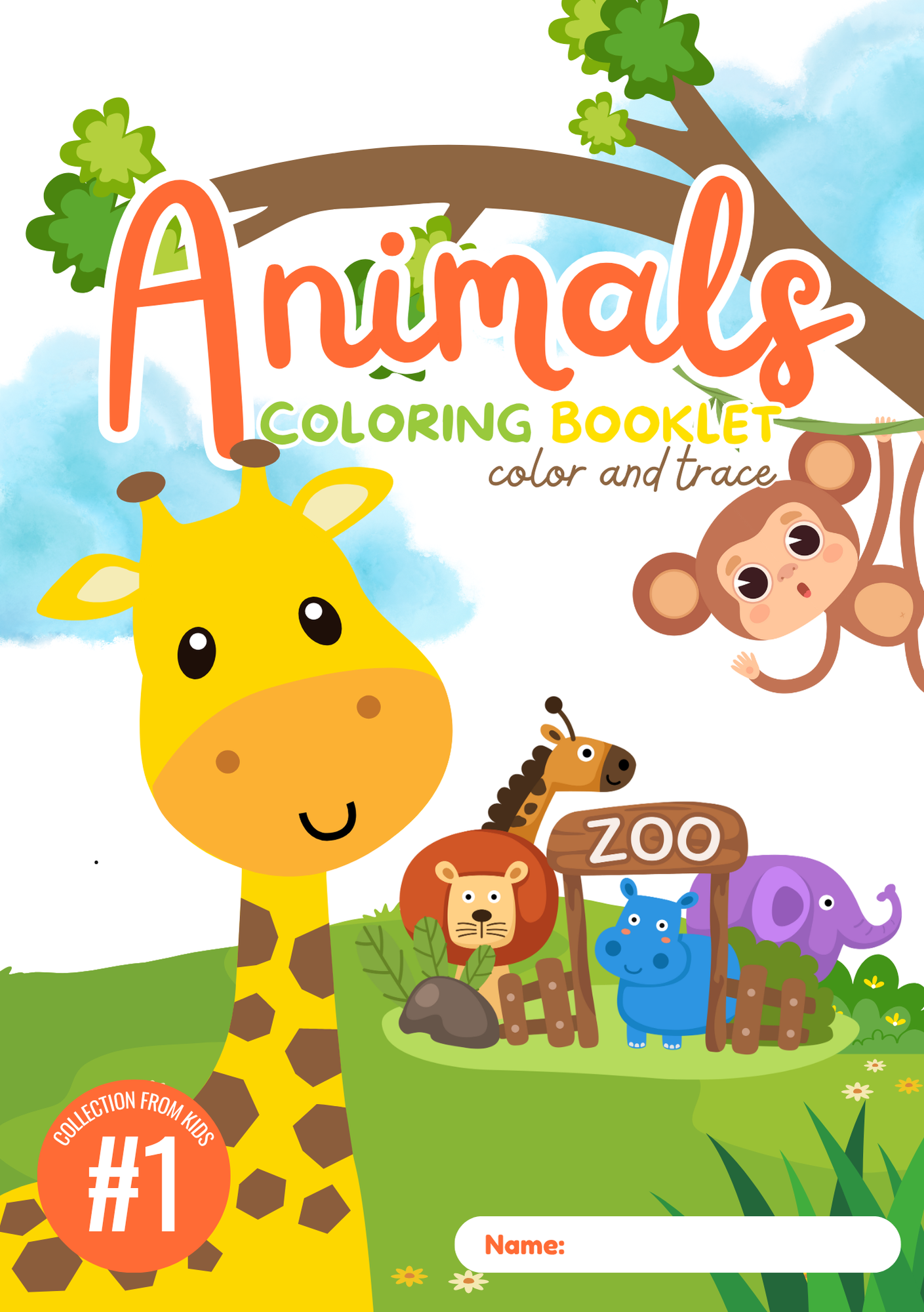 ANIMALS COLORING BOOKLET, COLOR AND TRACE - FRANK REINALDO MORENO L...