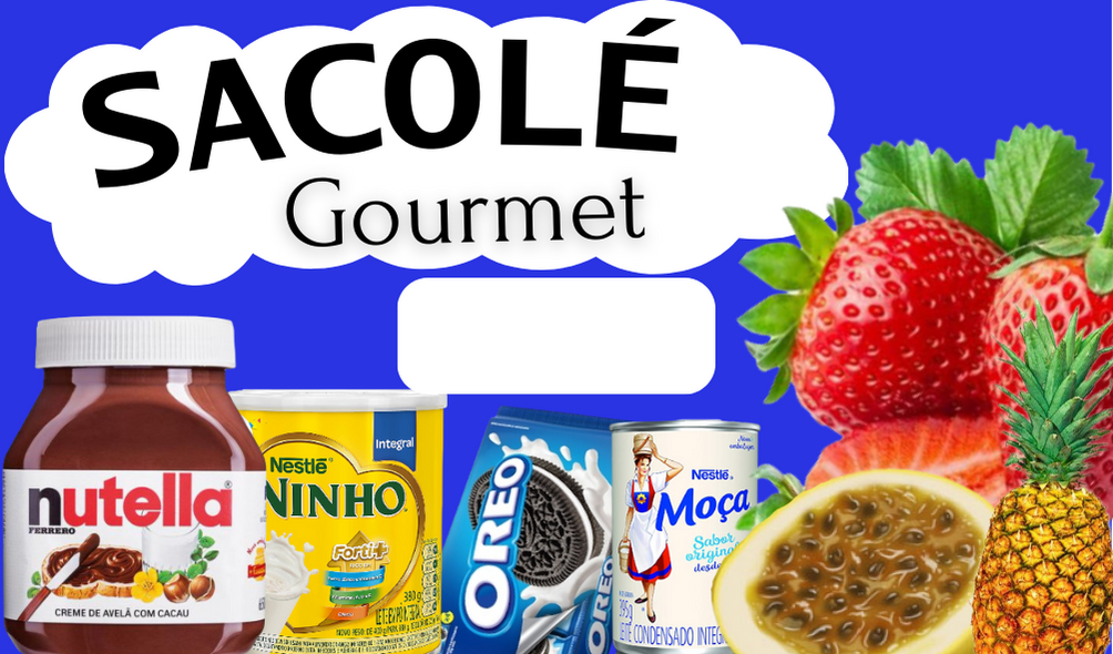 Arte para sacolé gourmet azul - Greice cardoso luna | Hotmart