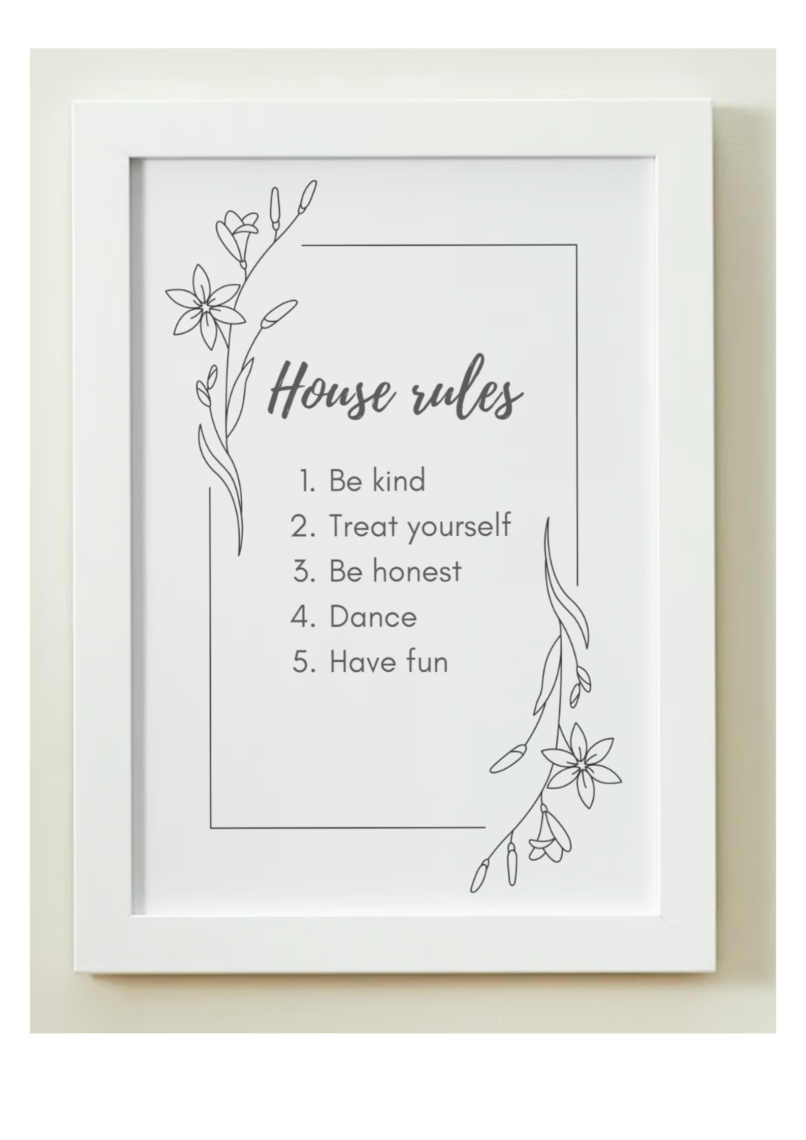 Poster A3- House Rules
