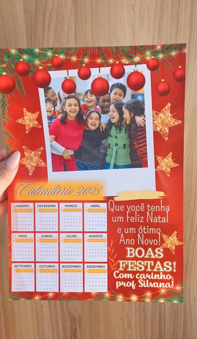 CALENDÁRIO NATAL PERSONALIZÁVEL COM FOTO E NOME - Prof Lotus | Hotmart