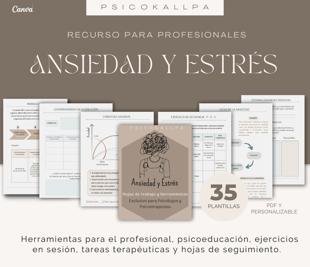 Kit de Plantillas Psicológicas para casos de Ansiedad y Estrés ( exclusivo para psicólogos y ...