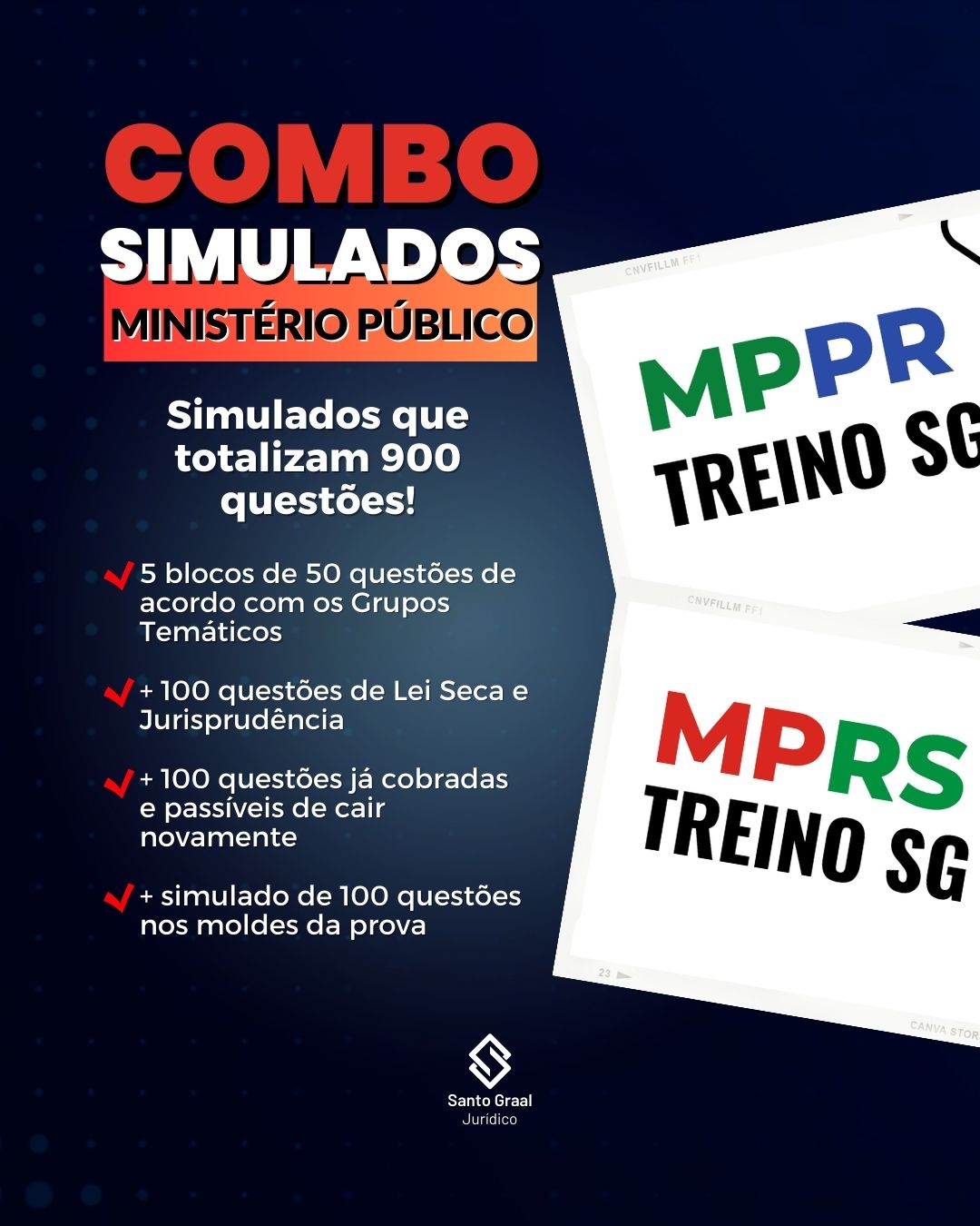 COMBO | SIMULADOS MPPR + MPRS - Santo Graal Jurídico | Hotmart