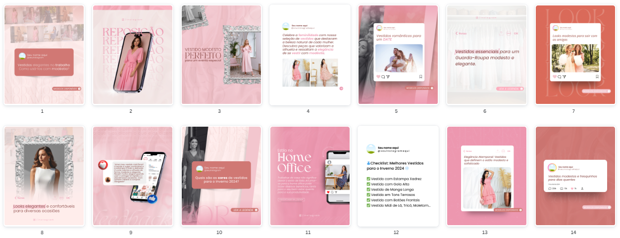 PACK MODA MODESTA - Stephany Packs Canva | Hotmart