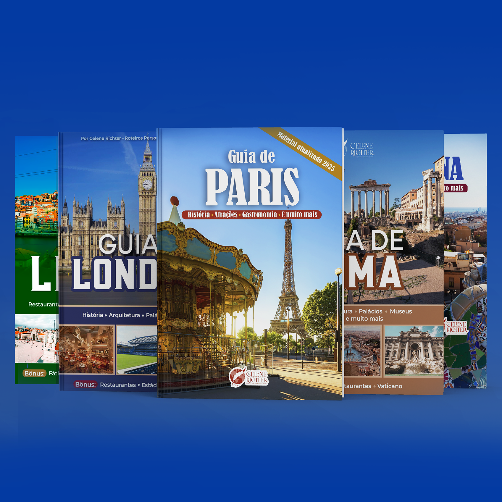 Combo de Roteiros Completos de BARCELONA, LISBOA, PARIS, LONDRES e ROMA