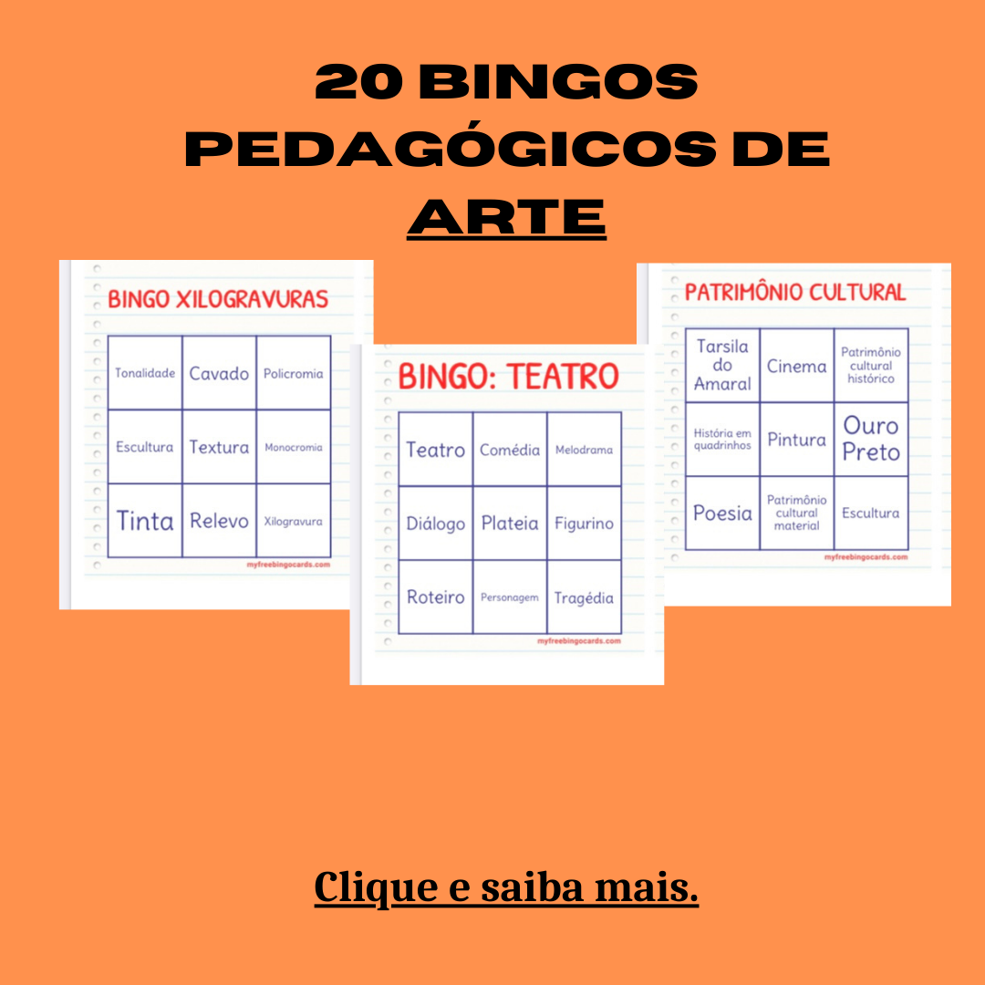 20 BINGOS DE ARTE - MD PEDAGÓGICO | Hotmart