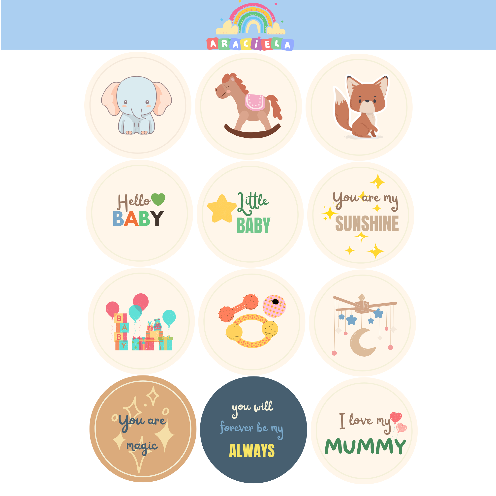 Baby-Themed Stickers
