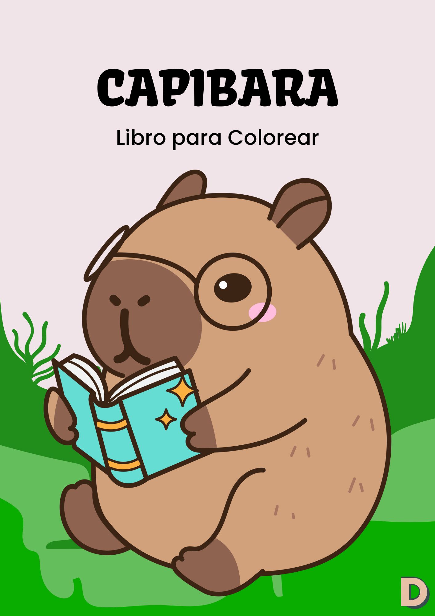Capibara libro para colorear