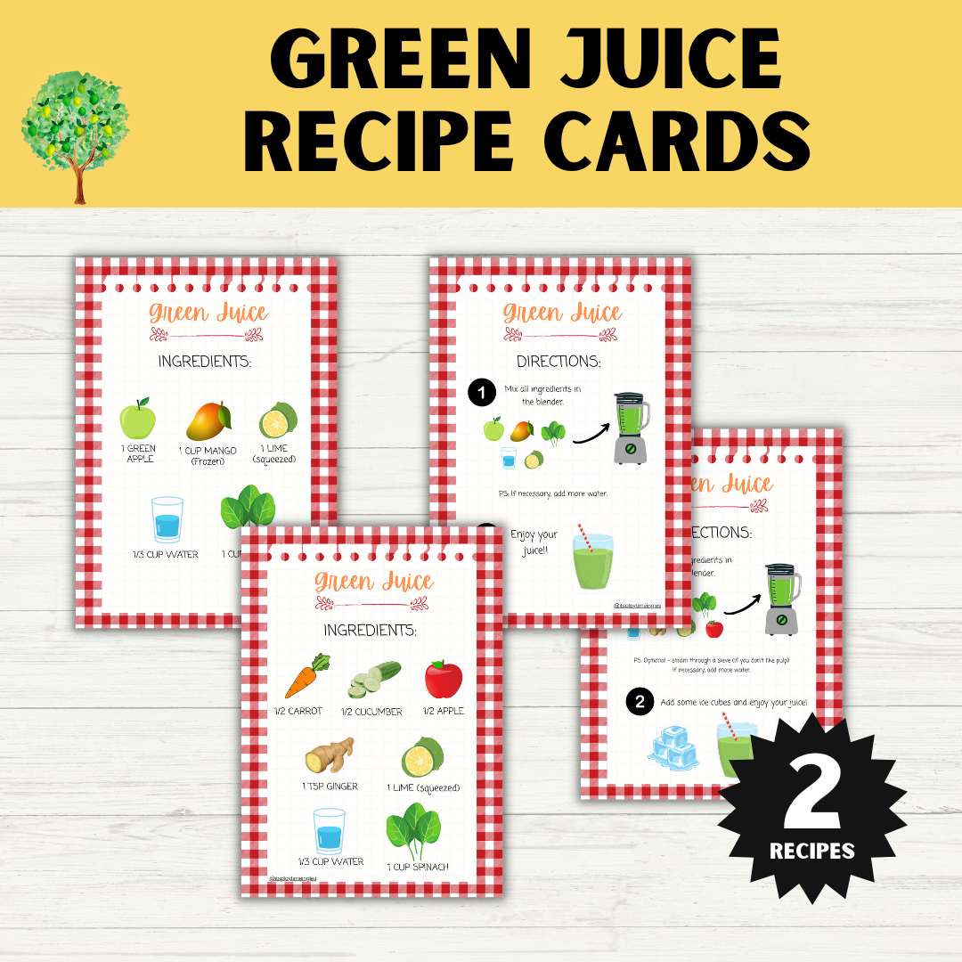 Green Juice Recipe Cards - Kathy Laskowski | Hotmart