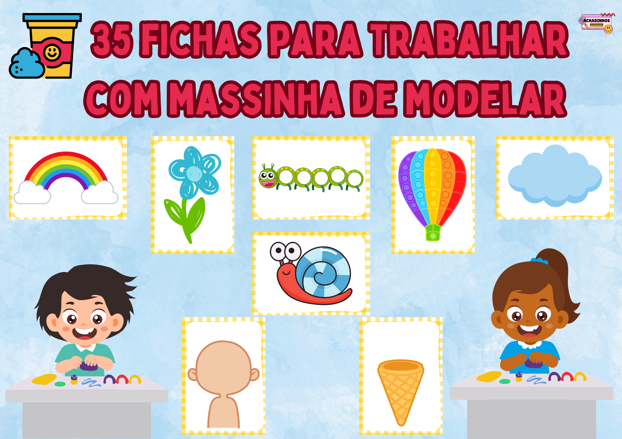 🌟🌈35 Fichas para trabalhar com Massinha de Modelar - 🔎🏫📗 Achad...