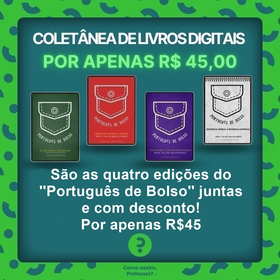 Coletânea ''Português de Bolso'' - 4 livros digitais - Como assim,