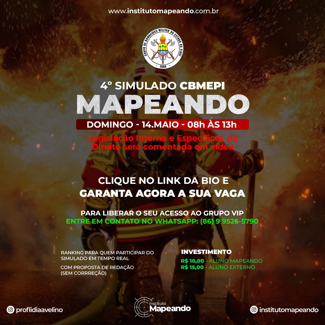 4 SIMULADO MAPEANDO- CBMEPI - Instituto Mapeando | Hotmart