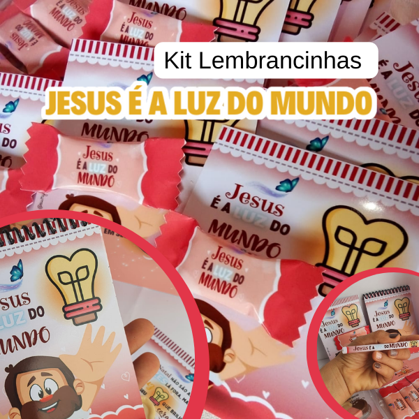 Kit Lembrancinhas Jesus é a luz do mundo RECANTO DO SABER INFANTIL ...
