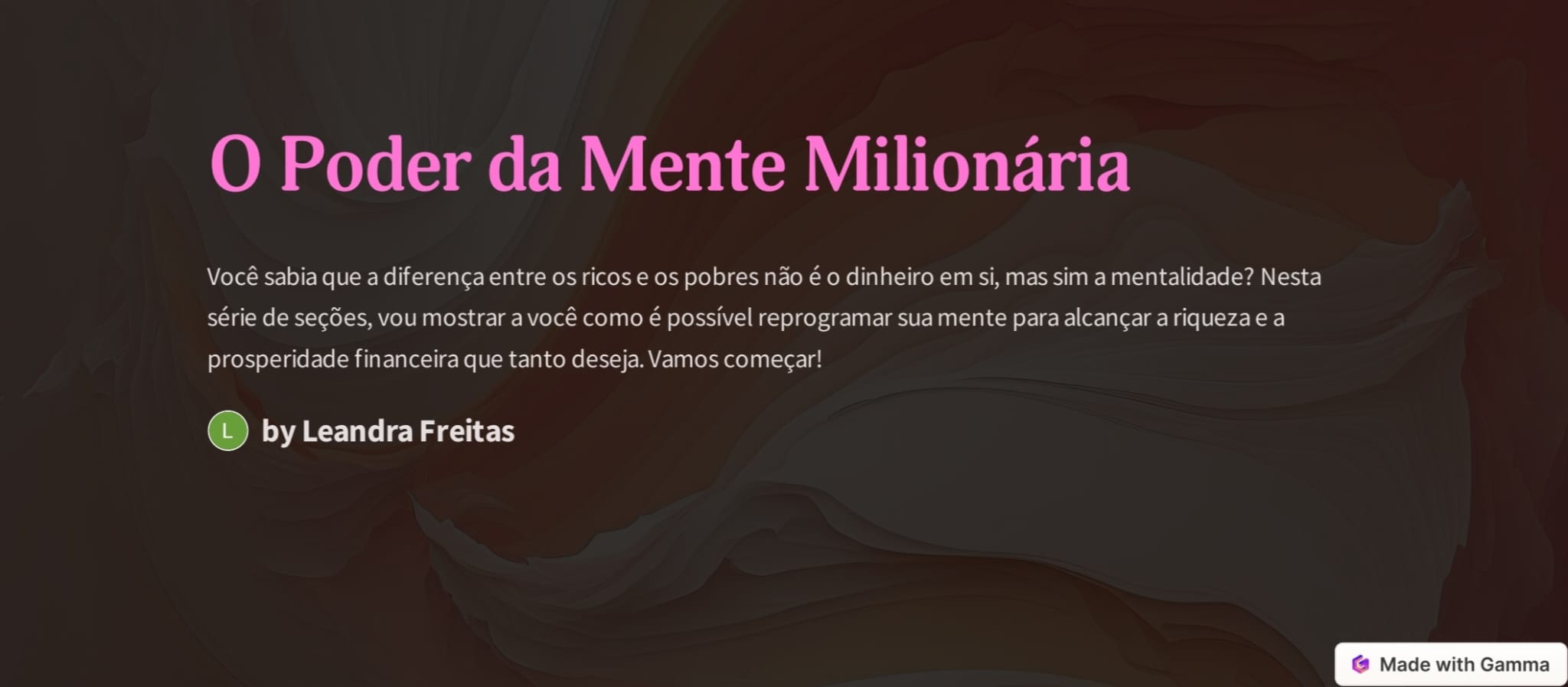 O Poder Da Mente Milionária - RETOEDU