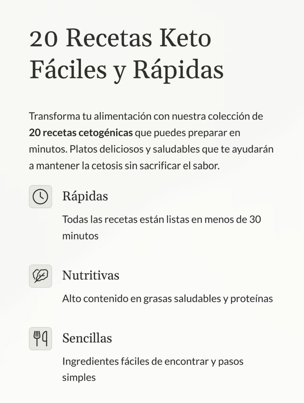 Cocina Keto Express: 20 Recetas Saludables en Menos de 30 Minutos