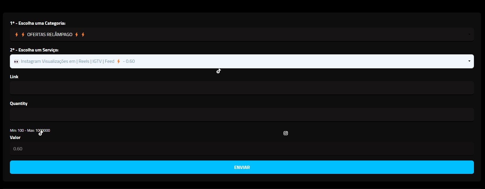 Plataforma Seguidores, Curtidas e Comentários Instagram e Outras Re...