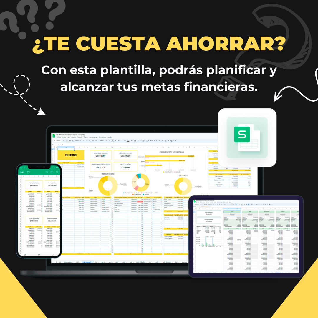 Plantilla de Finanzas Personales 50-30-20: Control Total de tus Gas...