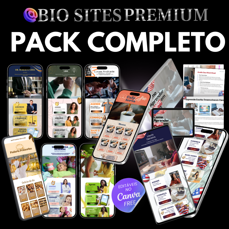 b) BIO SITE PREMIUM - PACOTE COMPLETO - InfoDigitall | Hotmart
