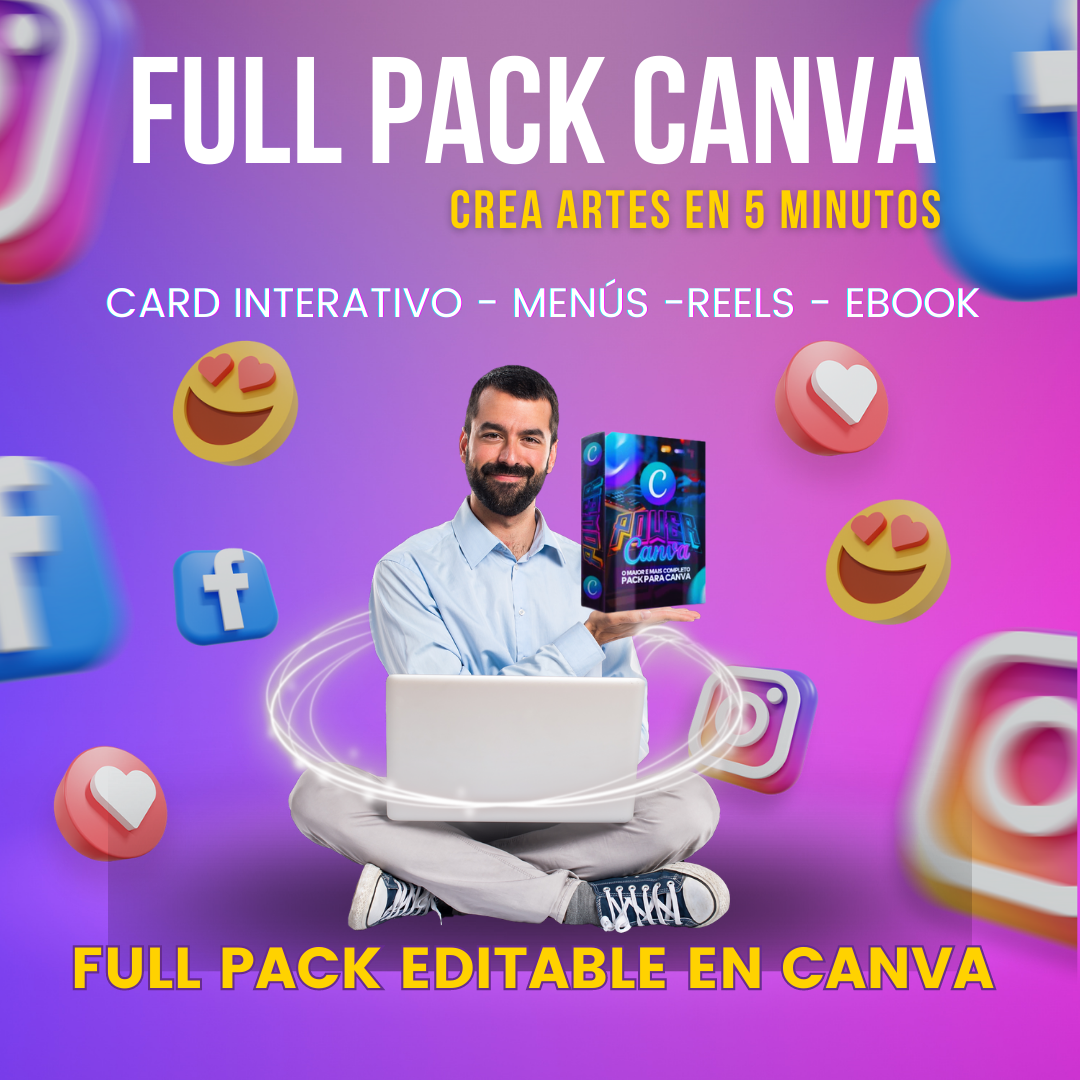 FULL PACK CREATIVIDADES CANVA 1 - Academy Digimaster | Hotmart