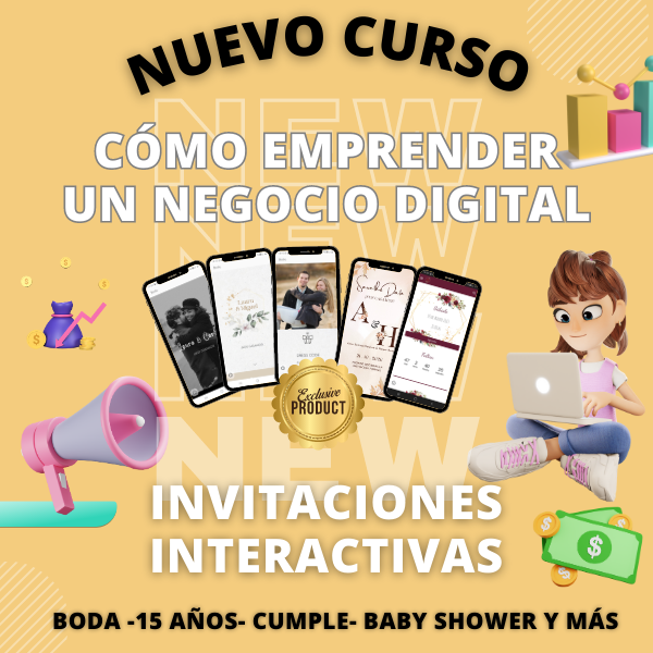 Curso para emprender con invitaciones digitales interactivas - Nail...