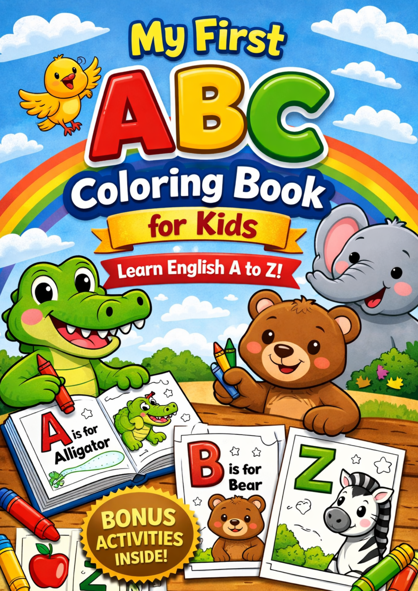 Printable Alphabet Book to Learn English - Evelyn Arias | Hotmart